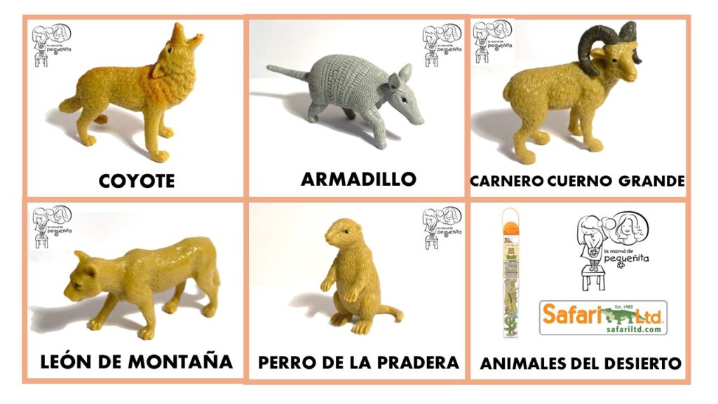 Tarjetas tres partes de animales del desierto de Safari Ltd. | La mamá ...
